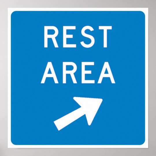 Rest Area Highway Sign | Zazzle.com