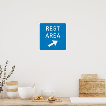 Rest Area Highway Sign | Zazzle