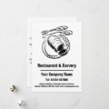 Restaurant & Carvery Cartoon Design Card | Zazzle