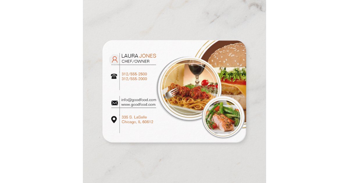 restaurant chef business card | Zazzle