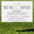 Restaurant Food Business Pink Kitchen Bakery Open Sign | Zazzle