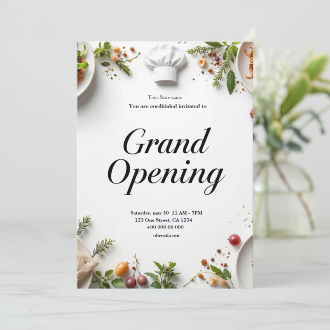 Restaurant Grand Opening Invitation | Zazzle