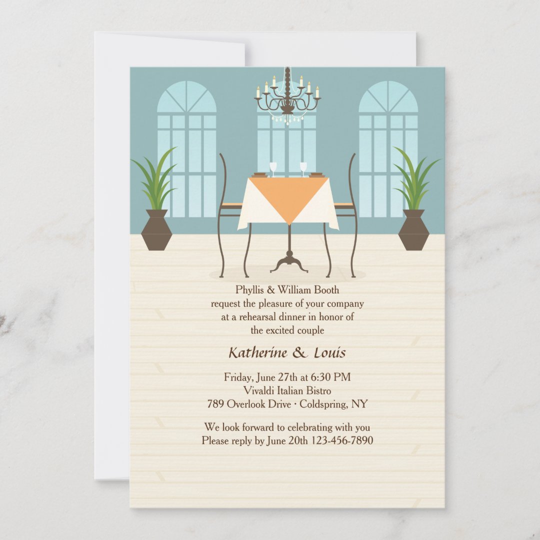 Restaurant Interior Invitation | Zazzle