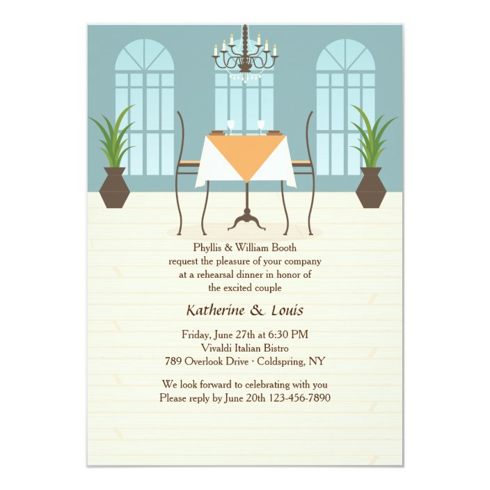 Restaurant Interior Invitation | Zazzle.com