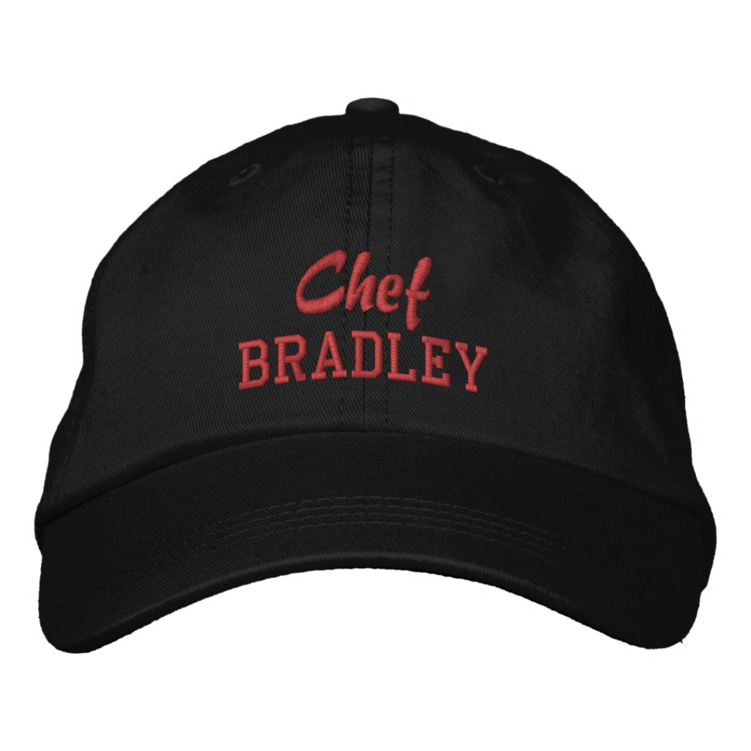 Restaurant Kitchen and BBQ Party Chef Embroidered Baseball Cap | Zazzle
