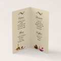 restaurant menu folded business card | Zazzle