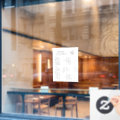Restaurant Menu | Minimalist Logo Catering Cafe Window Cling | Zazzle