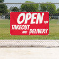 Restaurant OPEN for Takeout Delivery Sign Banner | Zazzle