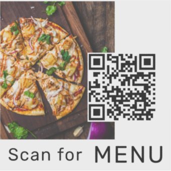 Restaurant QR Code Scan for Menu Photo Sticker | Zazzle
