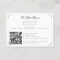 Restaurant Simple White Script Classic Reservation Business Card | Zazzle