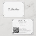 Restaurant Simple White Script Classic Reservation Business Card | Zazzle