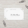 Restaurant Simple White Script Classic Reservation Business Card | Zazzle