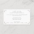 Restaurant Simple White Script Classic Reservation Business Card | Zazzle