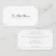 Restaurant Simple White Script Classic Reservation Business Card | Zazzle