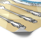 Restaurant Table Setting Poster | Zazzle