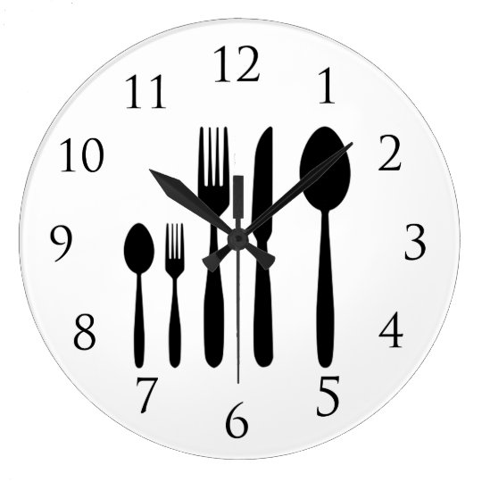 Restaurant Wall Clock with Numbers | Zazzle.com