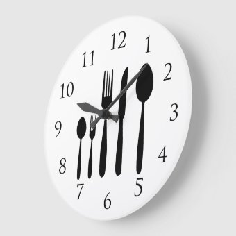 Restaurant Wall Clock with Numbers | Zazzle