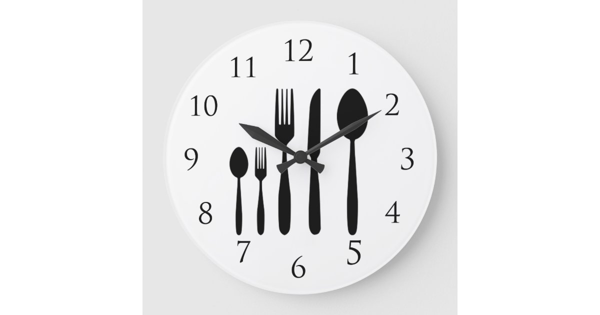 Restaurant Wall Clock with Numbers | Zazzle