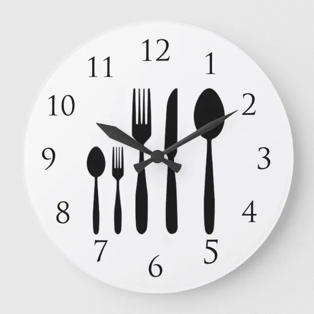 Restaurant Wall Clock with Numbers | Zazzle