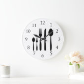 Restaurant Wall Clock with Numbers | Zazzle