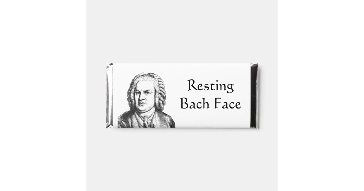 Resting Bach Face Classical Music Composer Hershey Bar Favors | Zazzle