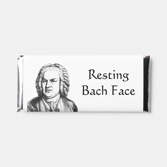 Resting Bach Face Classical Music Composer Hershey Bar Favors | Zazzle