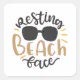 Resting Beach face Square Sticker | Zazzle