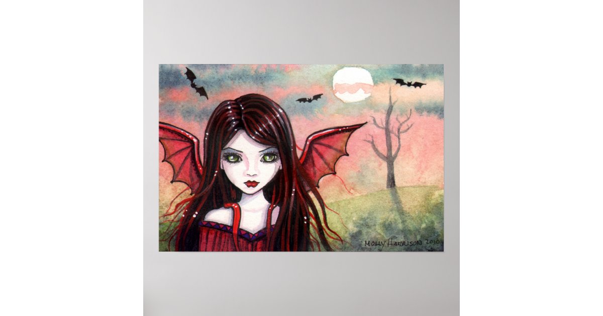 Restless Dusk Vampire Poster by Molly Harrison | Zazzle
