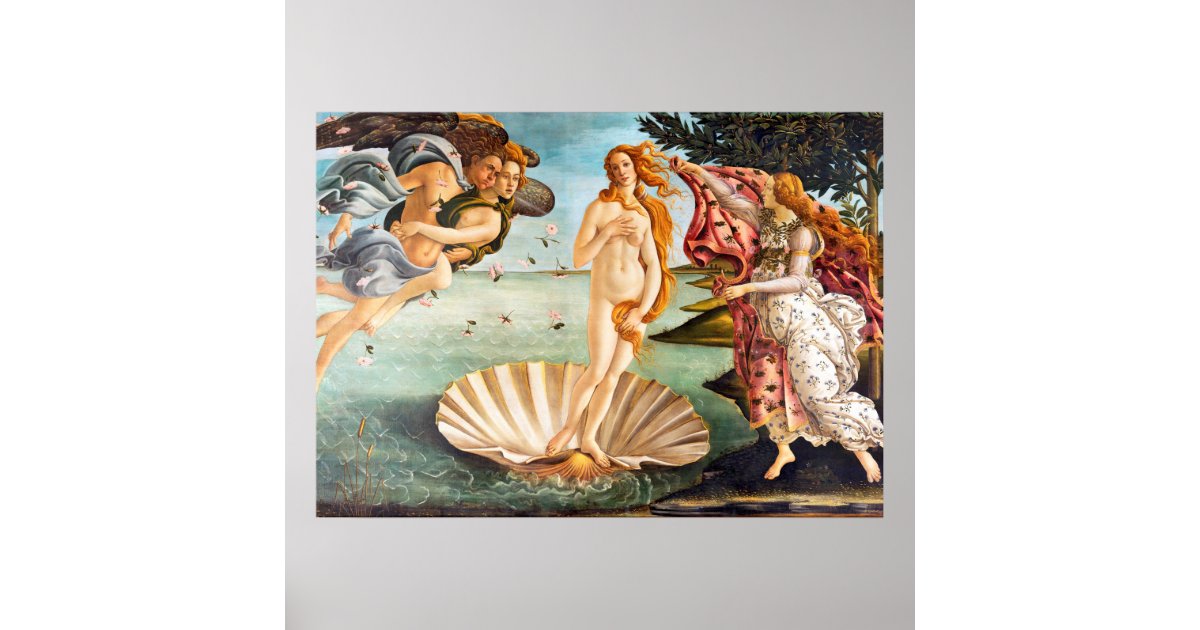 Restored and Recolored Botticelli Birth of Venus Poster | Zazzle