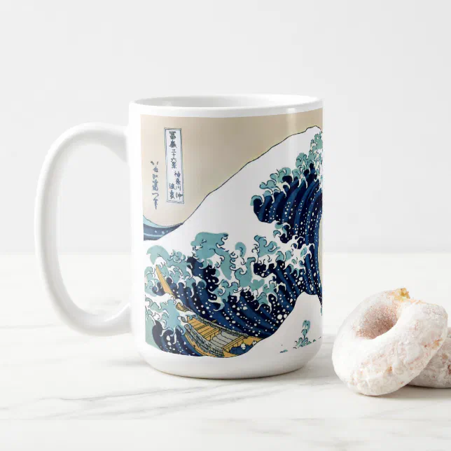 Restored Great Wave off Kanagawa by Hokusai Coffee Mug | Zazzle