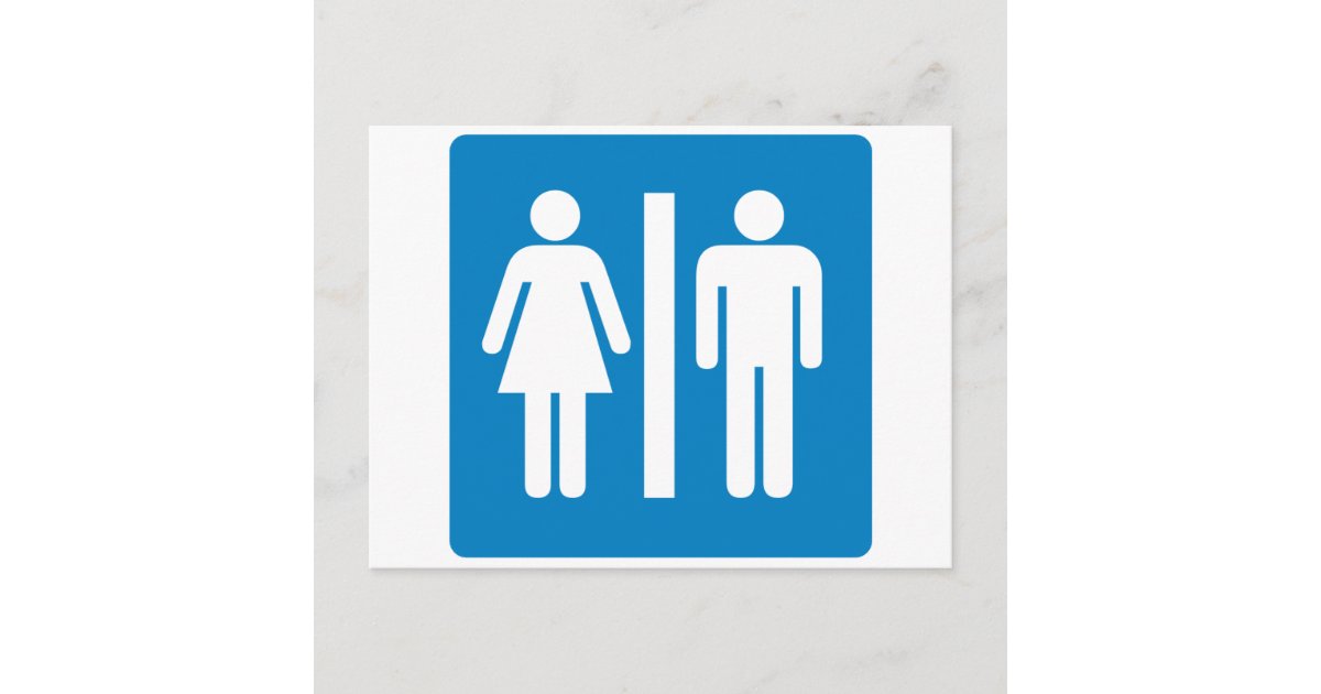 Restroom Facilities Highway Sign Postcard | Zazzle