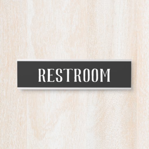 Restroom Hanging Door Signs Sign Name Plate | Zazzle