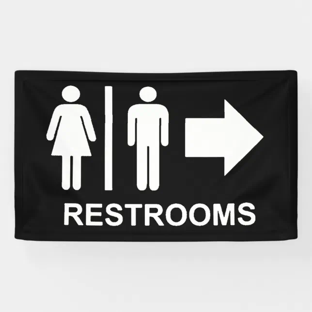 Restroom Sign Arrow | Zazzle