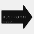 Restroom This Way Arrow Black Yard Sign | Zazzle