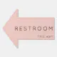 Restroom This Way Arrow Light Pink Yard Sign | Zazzle
