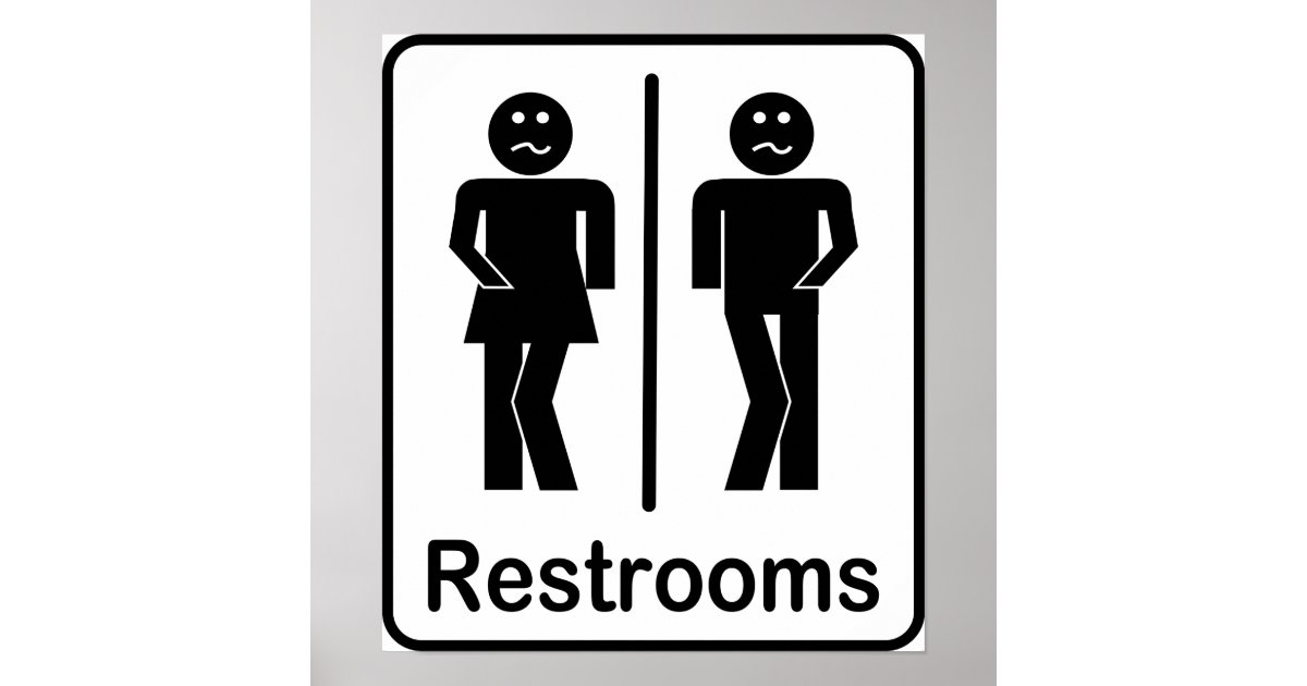 Restrooms Sign Poster | Zazzle