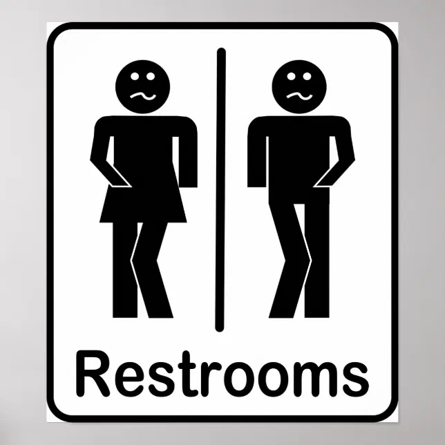Restrooms Sign Poster | Zazzle
