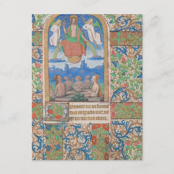 Resurrection Easter Medieval Manuscript Postcard | Zazzle