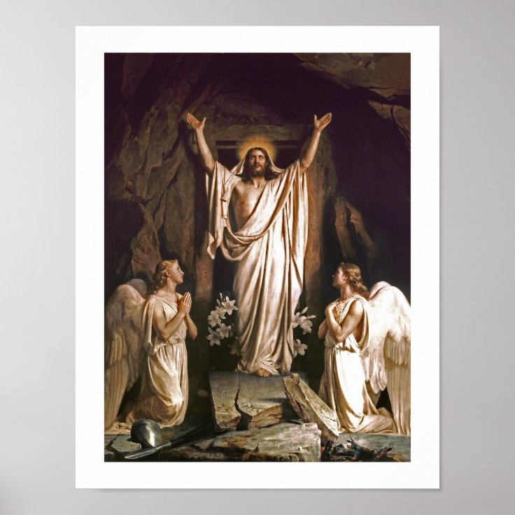 Resurrection of Christ by Carl Bloch. Fine Art Poster | Zazzle