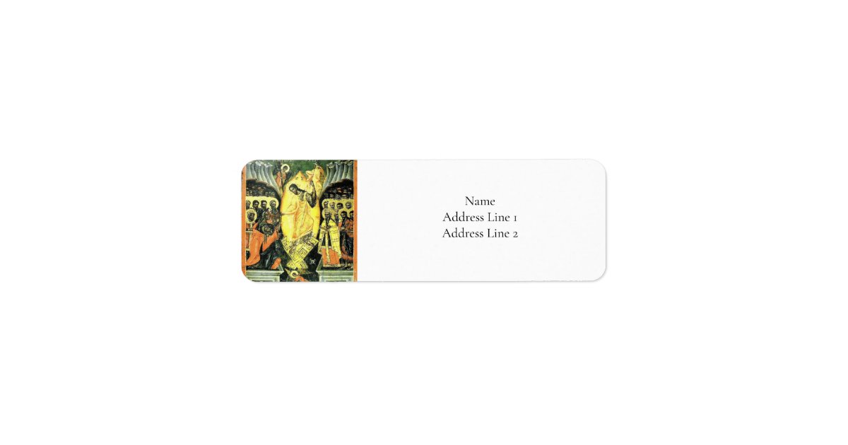 Resurrection of Christ Orthodox Icon Label | Zazzle