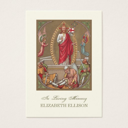 Resurrection of Jesus Funeral Prayer Card | Zazzle