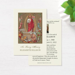 Resurrection of Jesus Funeral Prayer Card | Zazzle