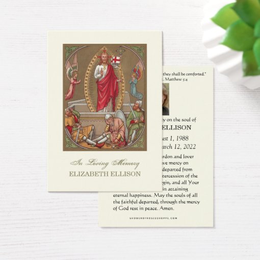 Resurrection of Jesus Funeral Prayer Card | Zazzle