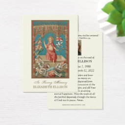 Resurrection of Jesus Funeral Prayer Card | Zazzle