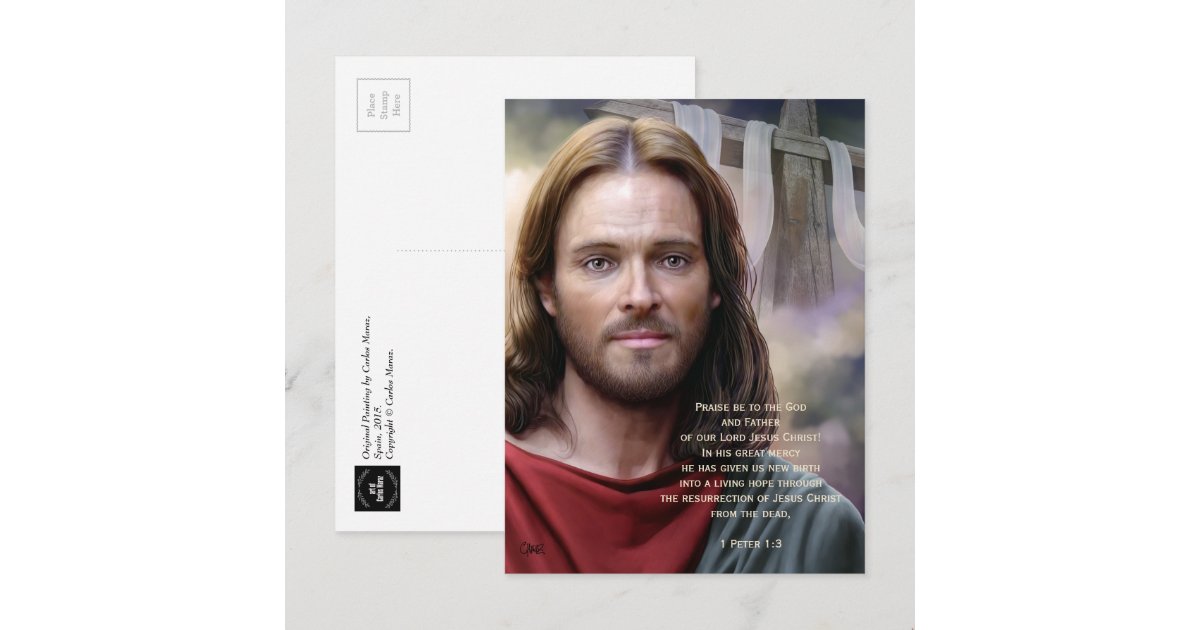 Resurrection of Jesus Painting Easter Postcards | Zazzle