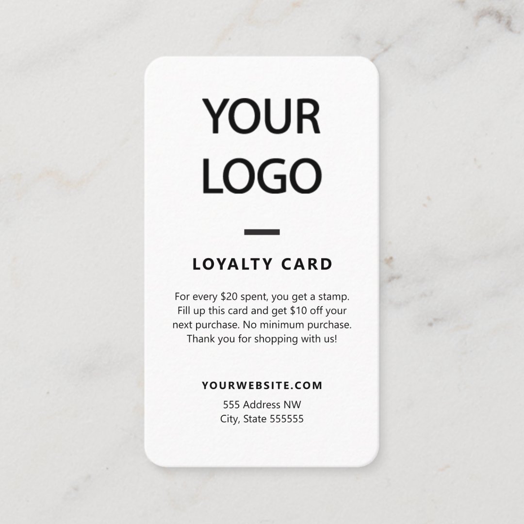 Retail/Boutique Customer Loyalty Rewards Cards | Zazzle