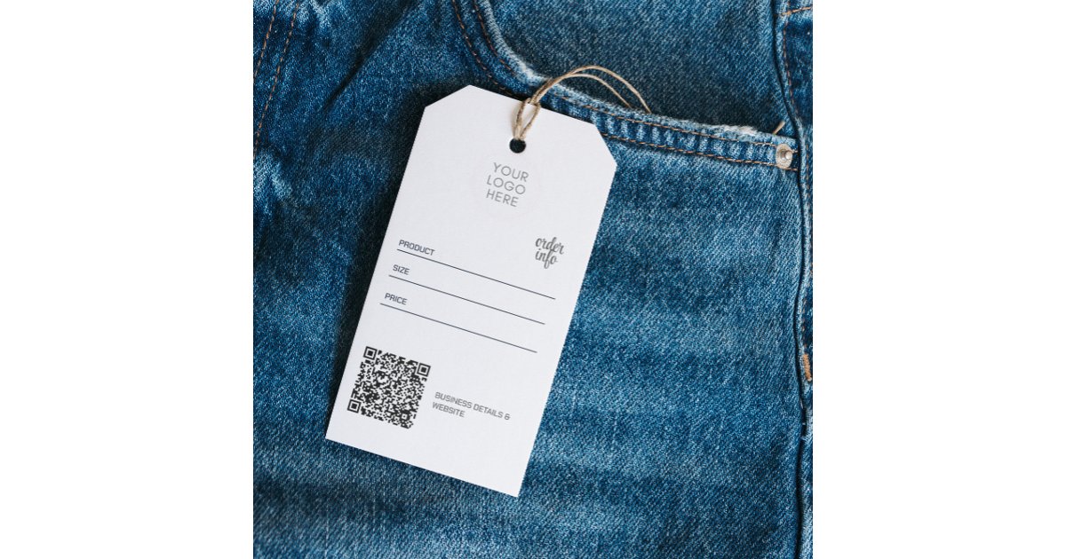 Retail Logo Hang Tag Price Clothing Swing Tags | Zazzle
