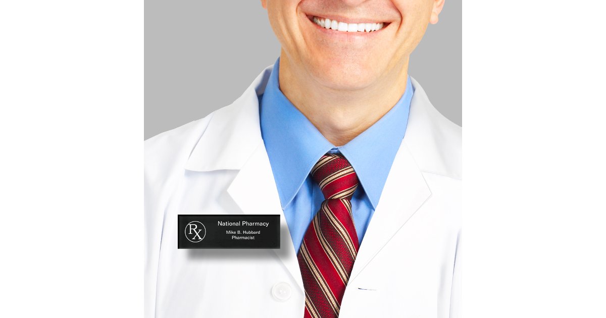 Retail Pharmacy Pharmacist Name Tag | Zazzle