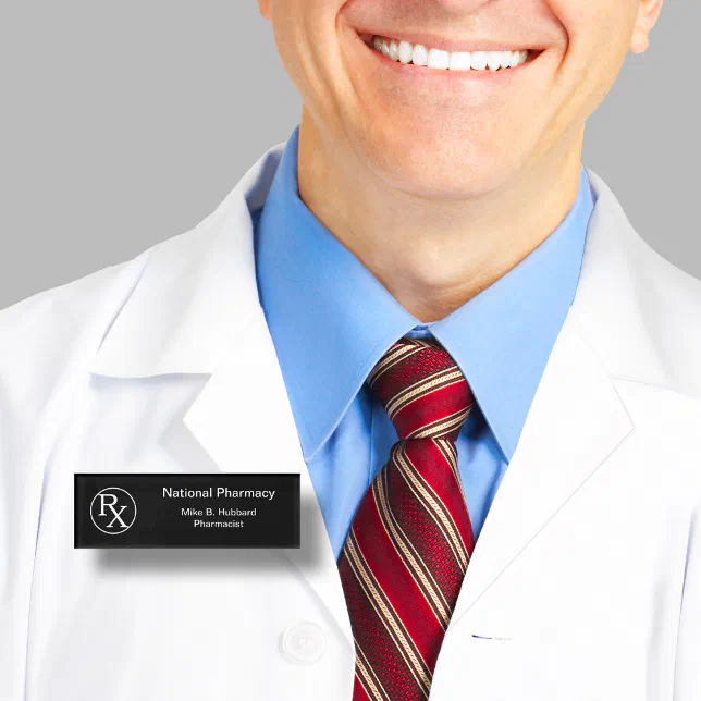 Retail Pharmacy Pharmacist Name Tag | Zazzle