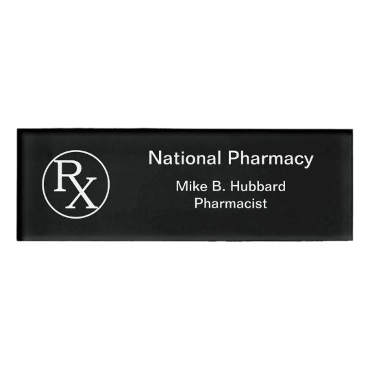 Retail Pharmacy Pharmacist Name Tag | Zazzle.com